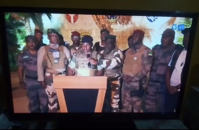 Nguema sworn in as transitional president of Gabon