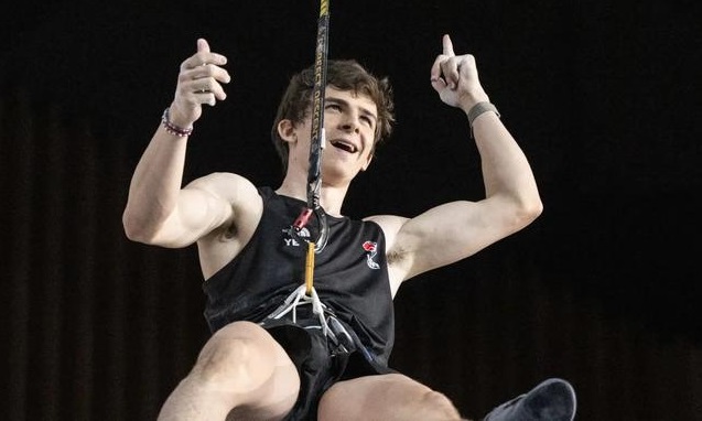 Watson lowers men's speed climbing world record twice at WC
