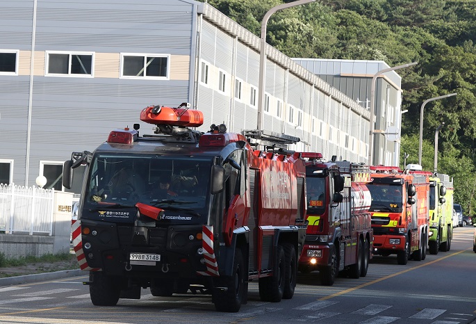 Passenger airplane catches fire at Busan airport in South Korea
